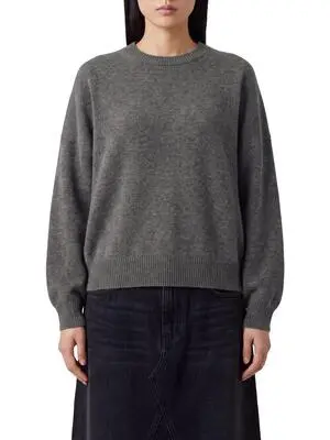 LISA YANG Pure Cashmere Relaxed Fit Crewneck Sweater - Grey