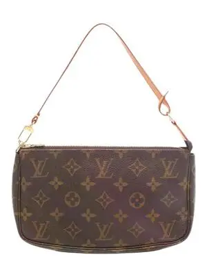 LOUIS VUITTON 2001 Pochette Accessoires Monogram Shoulder Bag - Brown