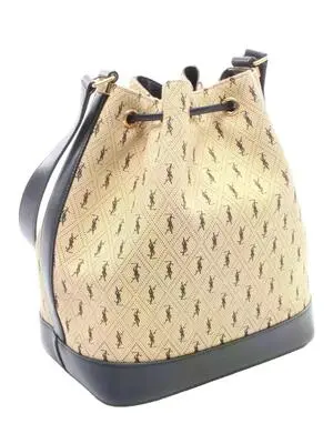 Saint Laurent Monogram Bucket Bag - Neutrals