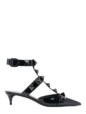 Valentino Garavani Roman Stud Low-heeled Pumps - Black