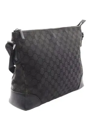 Gucci 2000s Gg Canvas Shoulder Bag - Black