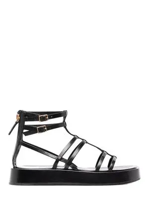 Tory Burch Leather Gladiator Platform Sandals - Black