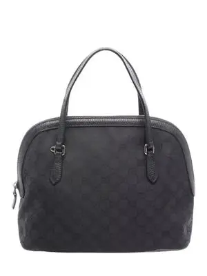 Gucci 2000s Gg Monogram Handbag - Black
