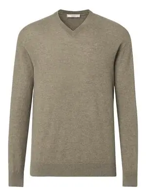 THE ROW V-neck Cashmere Sweater - Green