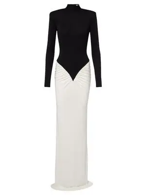 THE NEW ARRIVALS ILKYAZ OZEL Darja Ruched Gown - Black