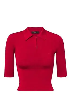Gucci Knitted Silk-blend Polo Sweater - Red