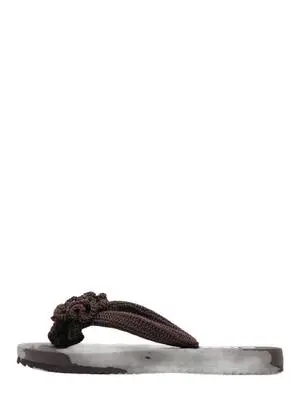 Bimba Y Lola Crochet Flower Flip-flops - Brown