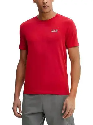 EA7 Logo-print Short-sleeve T-shirt - Red