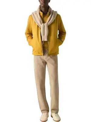 Zegna Cashmere And Silk Crew Neck Sweater - Yellow