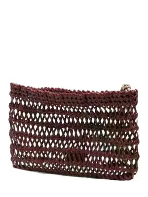 Bimba Y Lola Dark Cherry Plaited Leather Handbag - Red