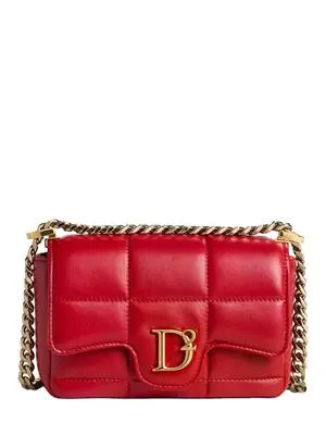 Dsquared2 Logo-plaque Quilted Leather Bag - Red