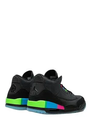 JORDAN Air 3 Retro Se Quai 54 "q" Logo High Top Sneakers - Black