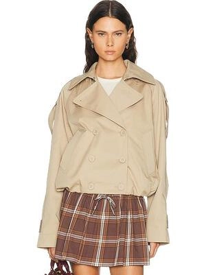 Acne Studios Oleo Twill Trench Jacket - Pale Beige
