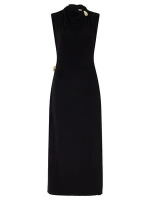 Altuzarra Betsy Embellished Stretch-jersey Midi Dress - Black