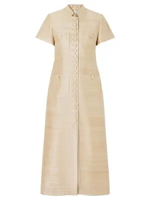 LIBEROWE Imperial Silk-blend Midi Dress - Gold
