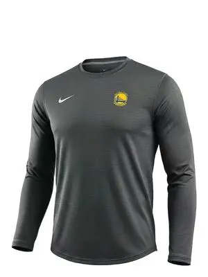 Nike Nba Golden State Warriors Moder Crew Long Sleeve T-shirt - Grey