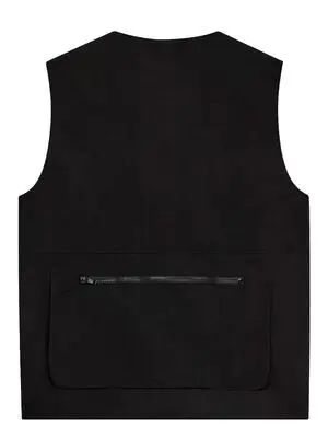 ANERKJENDT Zip-up Multi-pocket Vest - Black