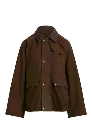 Polo Ralph Lauren Cotton Bomber Jacket With Leather Collar - Brown