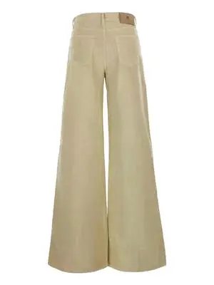 PT TORINO Cindy Corduroy Palazzo Trousers - Neutrals