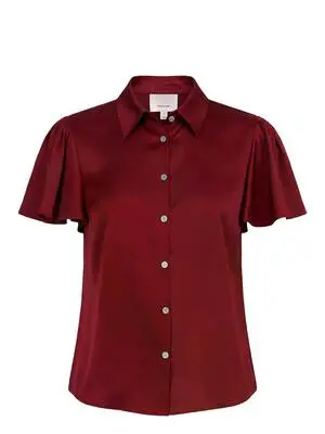 Cinq À Sept Fiona Silk Blouse - Red