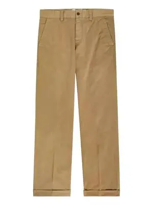 Gant Button-fastening Turn-up Trousers - Neutrals