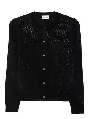 P.a.r.o.s.h Rhinestone Embellished Cardigan - Black