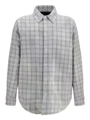Off-White Check Flannel Padded Overshirt - Grey
