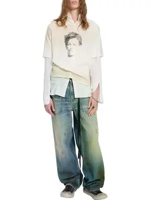 ANN DEMEULEMEESTER Lu Portrait T-shirt - White