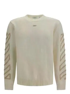 Off-White Arrows Motif Crew Neck Sweater - Neutrals