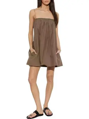 Matteau Frill-trim Cami Dress - Brown