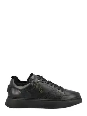 Bogner Leather Logo Plaque Lace-up Sneakers - Black