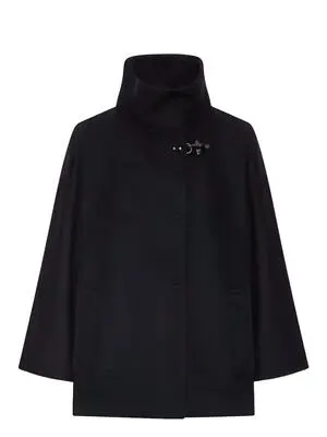 FAY ARCHIVE Lobster-clasp Wool Coat - Black