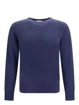 BROOKSFIELD Crew Neck Raglan Sleeve Sweater - Blue