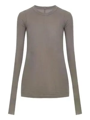 Rick Owens Ribbed-knit Long-sleeve T-shirt - Grey
