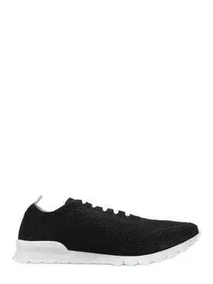 Kiton Mesh-knit Lace-up Sneakers - Black