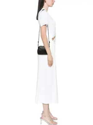 Bottega Veneta 2012-2026 Mini Lambskin Intrecciato Loop Camera Bag Crossbody Bag Brown