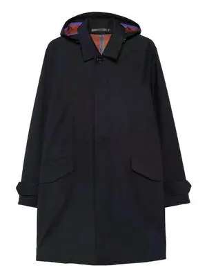 Paul Smith Travel Hooded Coat - Blue