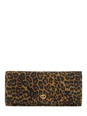 GIANVITO ROSSI Monica Leopard-print Clutch Bag - Brown