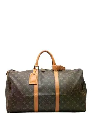 LOUIS VUITTON Monogram Keepall 50 Travel Bag - Brown