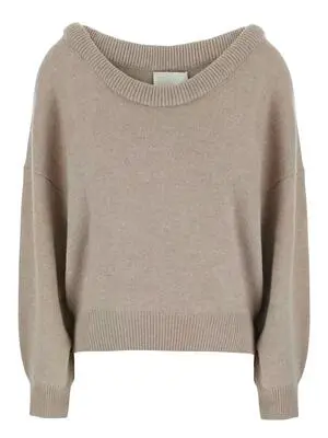 LISA YANG Doria Off-shoulder Sweater - Neutrals