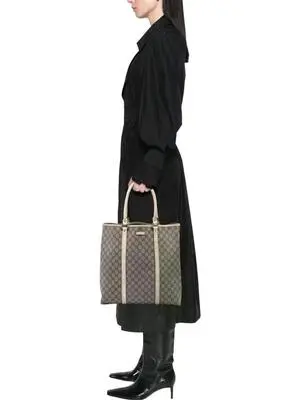 Gucci Gg Supreme Joy Vertical Tote Bag - Grey