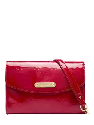 LOUIS VUITTON 2008 Monogram Vernis Bel Air Pochette Crossbody Bag - Red
