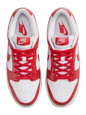 Nike Dunk Low Patent Leather Sneakers - Red