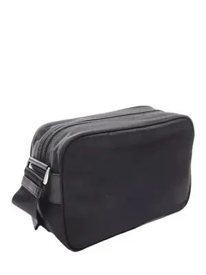 Prada Re-nylon Shoulder Bag With Saffiano Leather Trim - Black