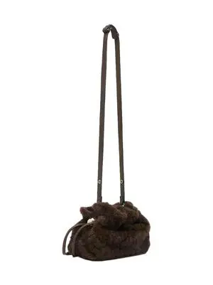 Liu Jo Faux-fur Clutch Bag With Adjustable Shoulder Strap - Brown