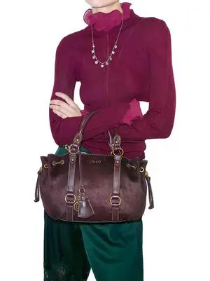 LIU JO LIU JO Small Logo-Plaque Tote Bag