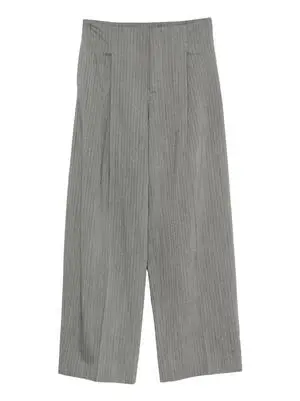 Alberta Ferretti Pinstripe Trousers - Grey