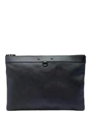 LOUIS VUITTON 2018 Monogram Shadow Discovery Pochette Clutch Bag - Black