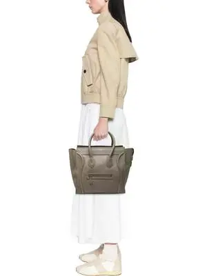 Celine 2011 Mini Smooth Calfskin Luggage Tote Bag - Grey