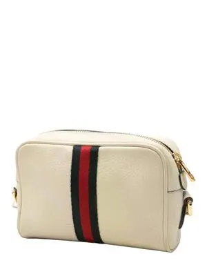 Gucci Ophidia Calfskin Web Crossbody Bag - Neutrals
